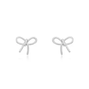 THE LOVERY FINE JEWELRY Gold Bow Stud Earrings - Sterling Silver
