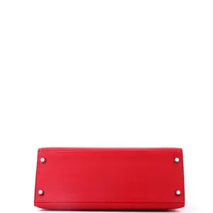 Hermès Kelly Handbag Epsom With Palladium Hardware 28 - Red