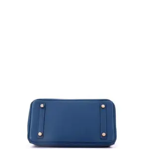 Hermès Birkin Handbag Blue Swift With Gold Hardware 25 - Deep Blue