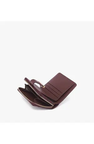 Mcm Aren Brass Plate Wallet In Visetos