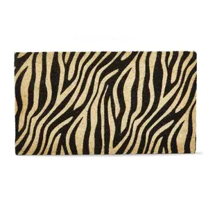 TAG Zebra Non-slip Coir Mat Multi Coir Everyday - Black