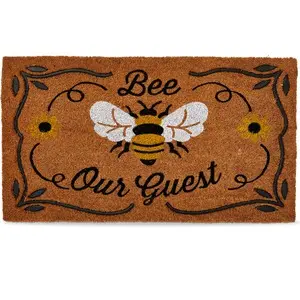 TAG Bee Our Guest Coir Rubber Doormat Multi Coir Everyday