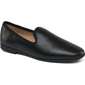 GRACE FOOTWEAR Vivian Leather Slip-on Loafer - Black