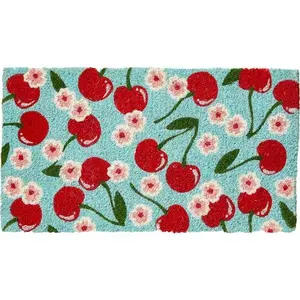 TAG Cherries Coir Mat Multi Coir Summer - Red
