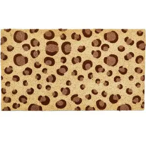 TAG Leopard Print Non-slip Coir Mat Multi Coir Everyday