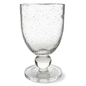 TAG Bubble Glass Goblet Drinkware Perfect For Everyday Use - Clear