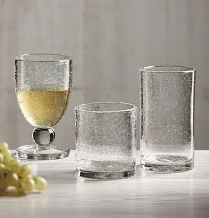 TAG Bubble Glass Goblet Drinkware Perfect For Everyday Use