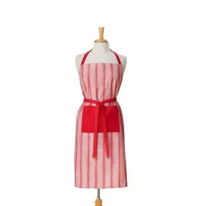 TAG White Stripe Apron Multi Cotton Everyday,summer - Red