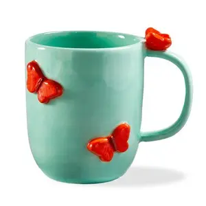 TAG Garden Butterfly Mug Multi Earthenware Spring - Blue