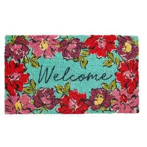 TAG In Bloom Welcome Coir Mat Multi Coir Summer - Blue