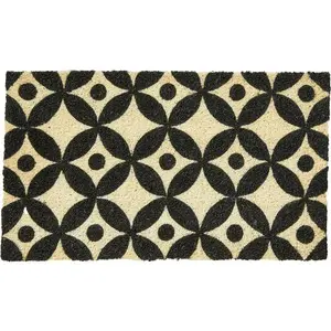 TAG Circles Coir Mat Multi Coir Summer - Black