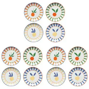 DANICA BRANDS Set Of 12 Appie Plates Burst - Citrus