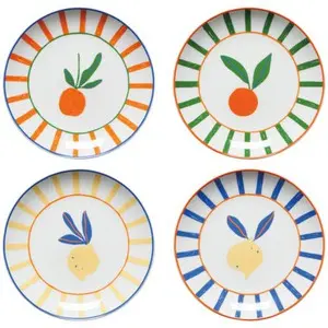 DANICA BRANDS Set Of 12 Appie Plates Burst