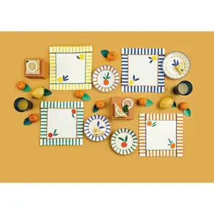 DANICA BRANDS Set Of 12 Appie Plates Burst