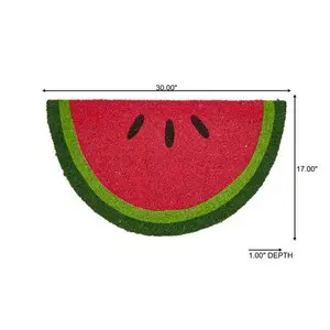 TAG Watermelon Slice Non-slip Coir Door Mat Fun Outdoor Decor