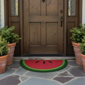 TAG Watermelon Slice Non-slip Coir Door Mat Fun Outdoor Decor