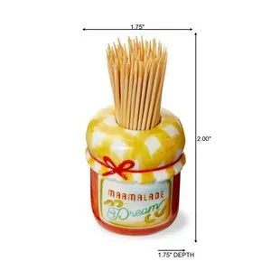 TAG Jam Jar Toothpick Holder Set Stylish Kitchen Accessory