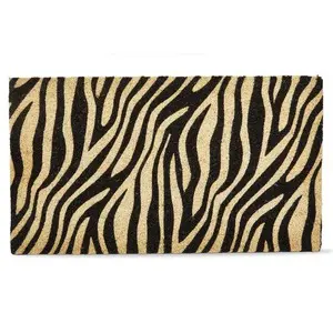TAG Zebra Non-slip Coir Mat Multi Coir Everyday - Black