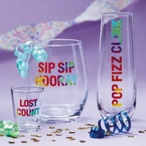 TAG Pop Fizz Clink Champagne Flutesdishwasher Safe