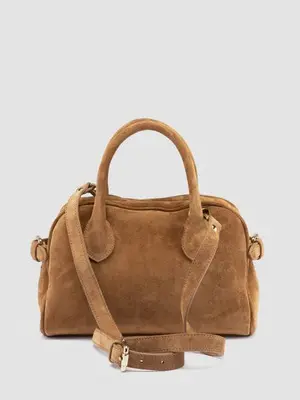 Officine Creative Julie 020 Suede Shoulder Bag