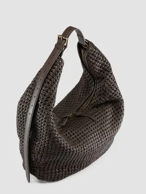 Officine Creative Vicky 002 Hand-woven Shoulder Bag - Brown