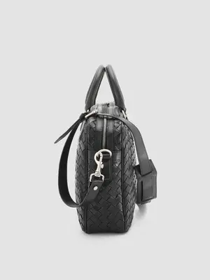 Officine Creative Armor 011 Hand-woven Shoulder Bag - Black