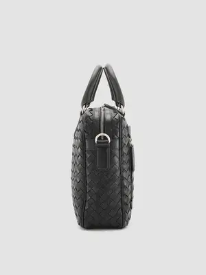 Officine Creative Armor 011 Hand-woven Shoulder Bag - Black