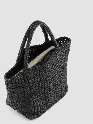 Officine Creative Vicky 001 Woven Leather Mini Bag - Black