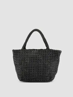 Officine Creative Vicky 001 Woven Leather Mini Bag - Black