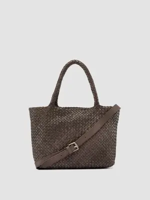 Officine Creative Raquel 001 Hand-woven Shoulder Bag - Brown