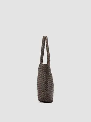 Officine Creative Raquel 001 Hand-woven Shoulder Bag - Brown