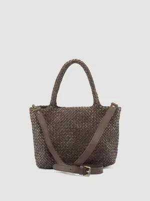 Officine Creative Raquel 001 Hand-woven Shoulder Bag - Brown