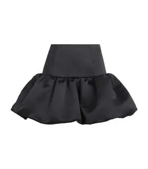 GANNI Satin Bubble Hem Mini Skirt