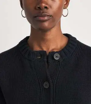 ME+EM Cropped Short-sleeve Cardigan