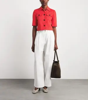 ME+EM Cropped Collared Jacket
