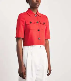 ME+EM Cropped Collared Jacket