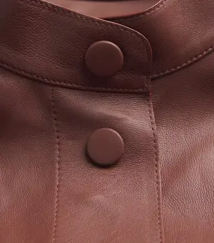 YVES SALOMON Lambskin Shirt With Mandarin Collar