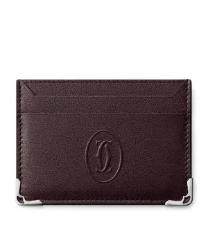 Cartier Leather Must De Double Card Holder - Brown