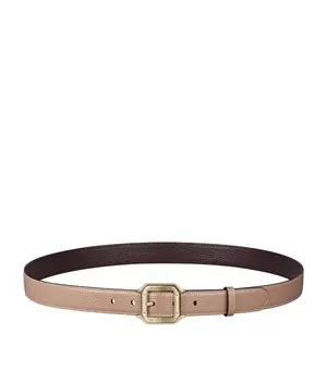 Cartier Santos De Leather Reversible Belt - Brown