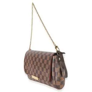 LOUIS VUITTON Damier Ebene Canvas Favorite Mm Shoulder Bag