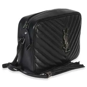 Saint Laurent Matelasse Calfskin Lou Camera Bag - Black