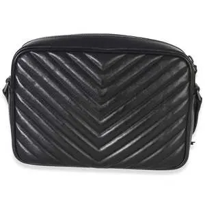 Saint Laurent Matelasse Calfskin Lou Camera Bag - Black