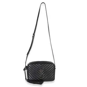 Saint Laurent Matelasse Calfskin Lou Camera Bag - Black