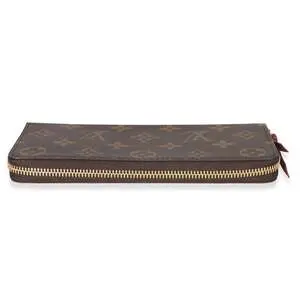 LOUIS VUITTON Fuchsia Monogram Canvas Clemence Wallet - Brown