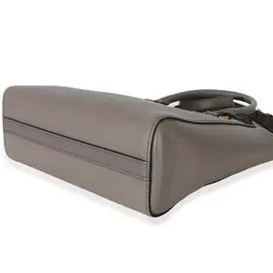 Prada Saffiano Leather Top Handle Tote - Gray