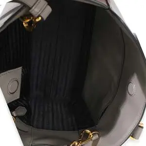 Prada Saffiano Leather Top Handle Tote - Gray