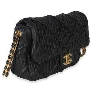 Chanel Lambskin Pleated Soul Flap Bag With Gold-tone Hardware