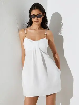 REISS Carmen Lyocell-linen Mini Dress