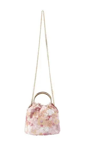 OLGA BERG Alfie Floral Sequin Bag