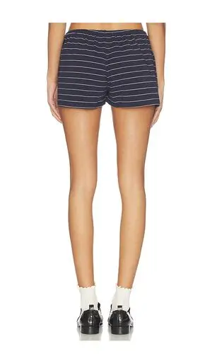 WeWoreWhat Knit Pull-on Striped Shorts - Navy